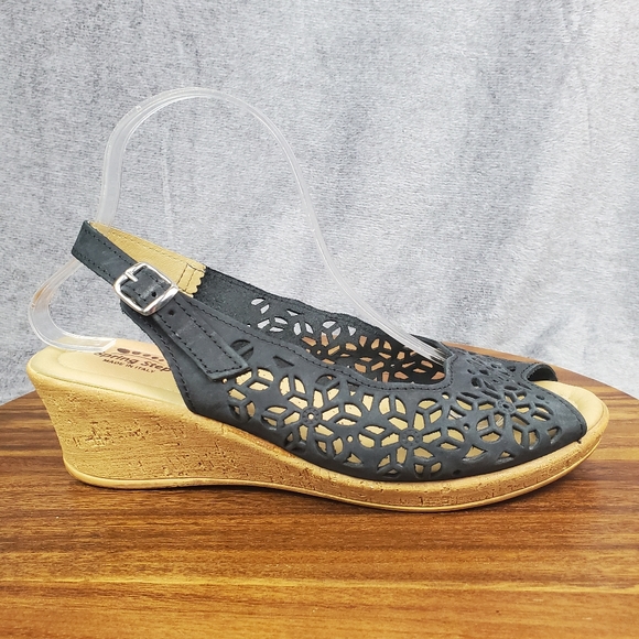 Spring Step | Shoes | Spring Step Sandals Womens Black Leather Footsie ...